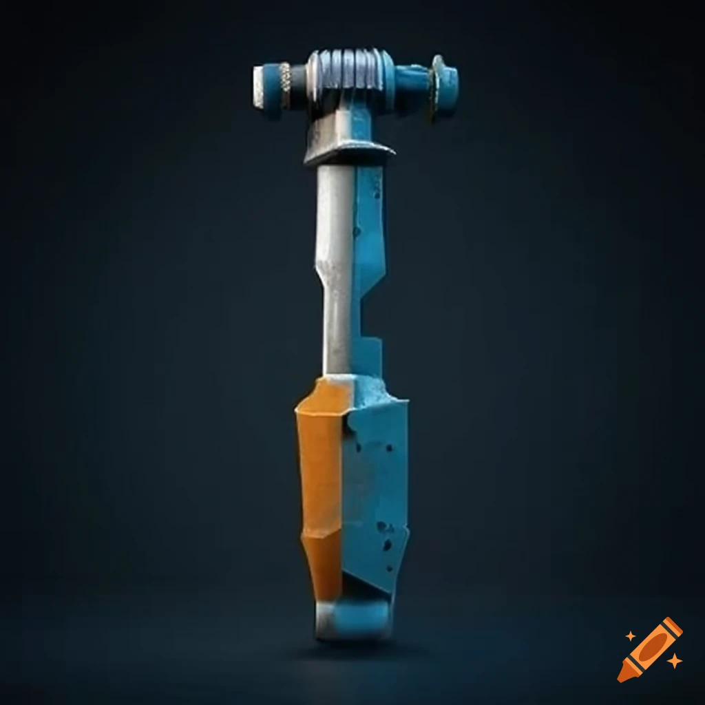 Jack hammer machine with rifle shell power on Craiyon