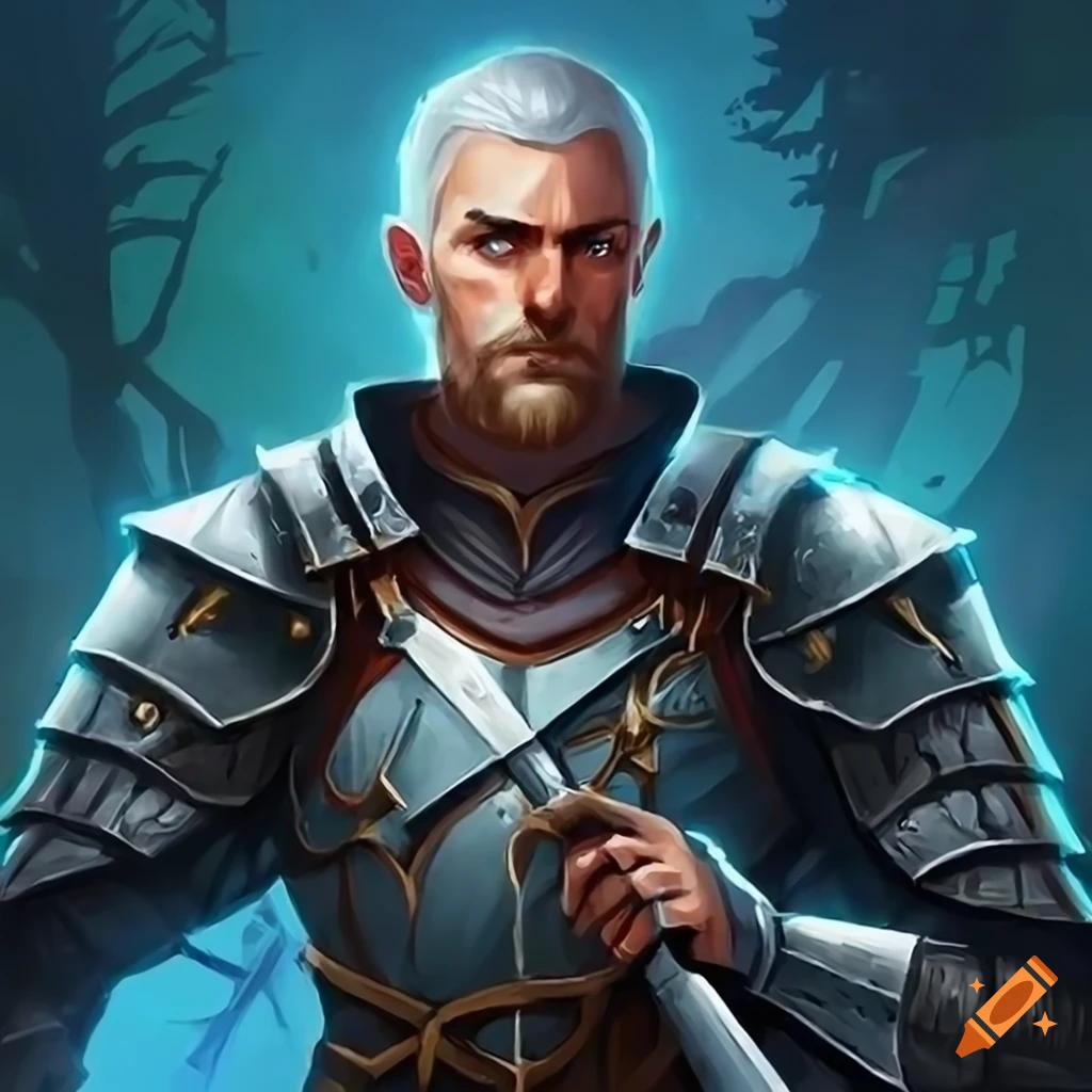 Detailed portrait of a knight, warrior or magician on Craiyon