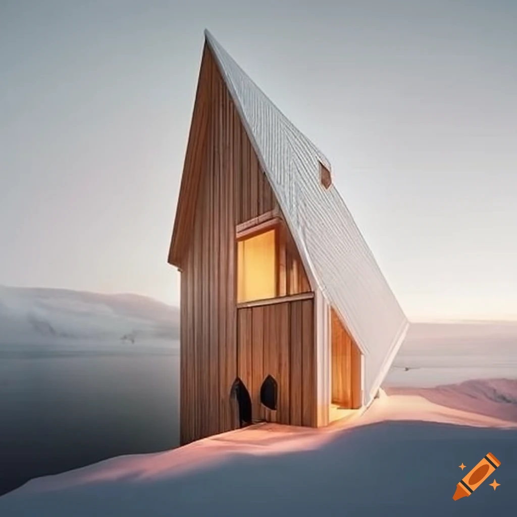 Norwegian nordic cabin architecture on Craiyon