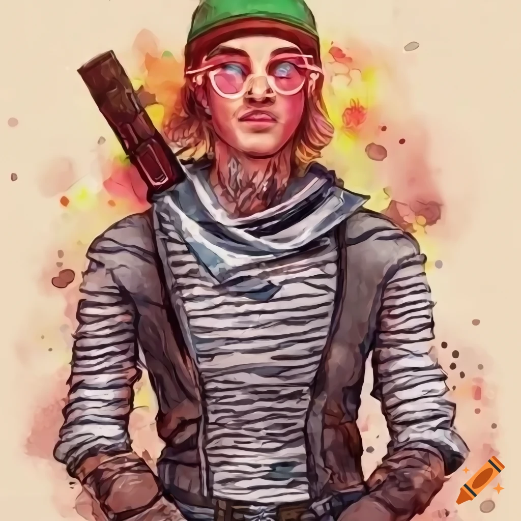 Charming male rogue character in dungeons and dragons style