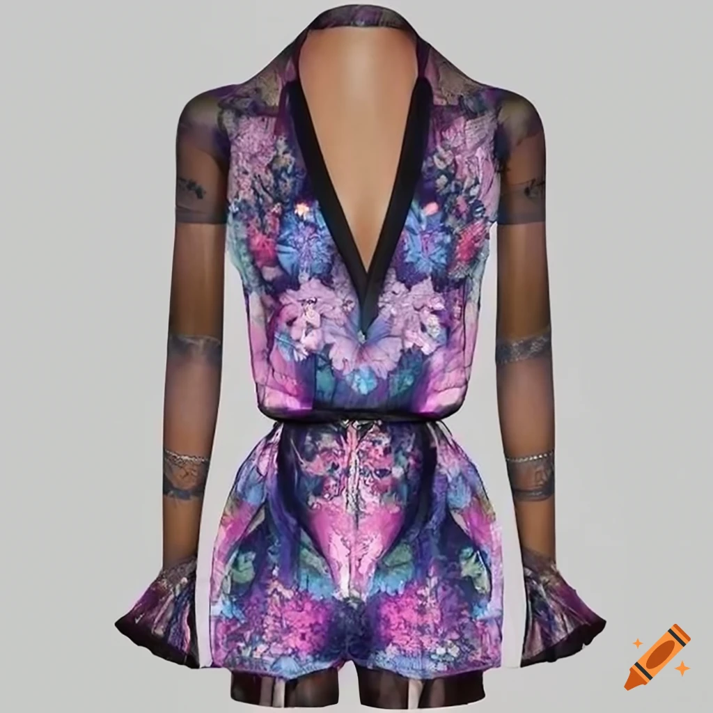 Ultra-short fit-and-flare playsuit design on Craiyon