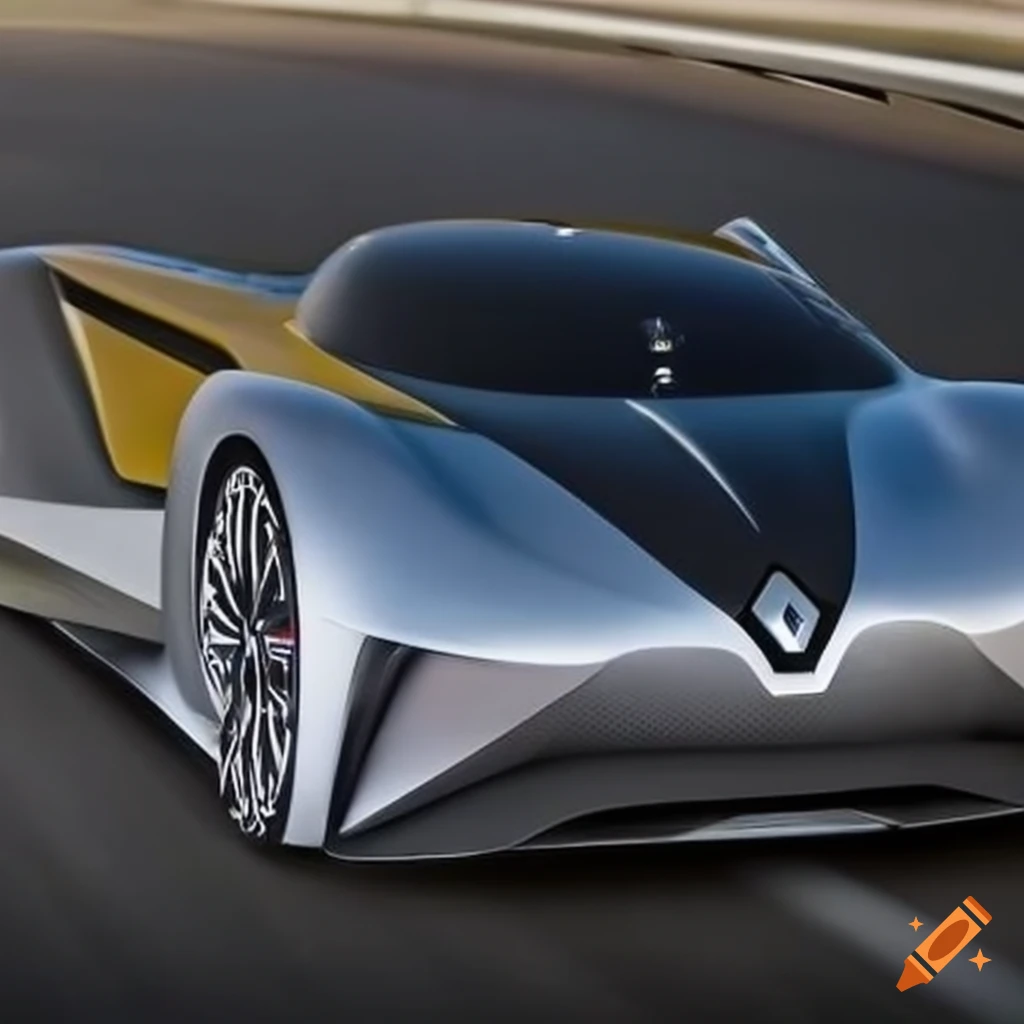 Renault super sport concept car on a race track