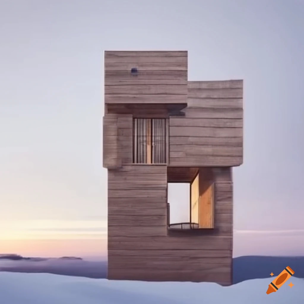 Minimalistic cabin tower architecture