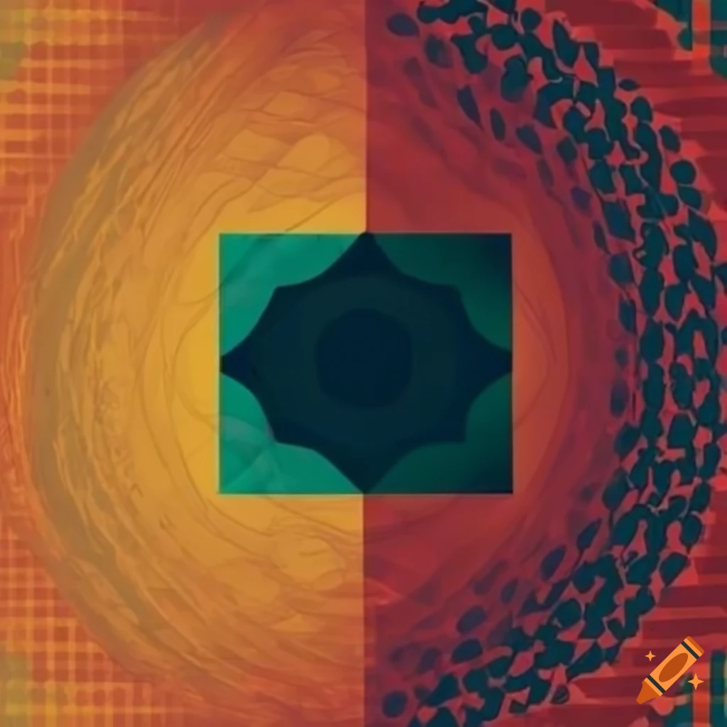 Geometric pattern of sequential shapes on Craiyon