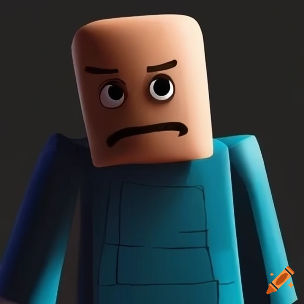 Cartoon illustration of a sad bald man on Craiyon