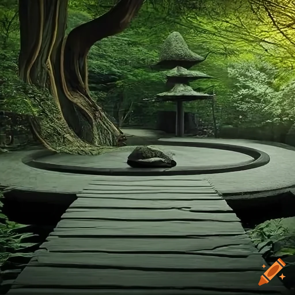 Zen garden architecture on Craiyon