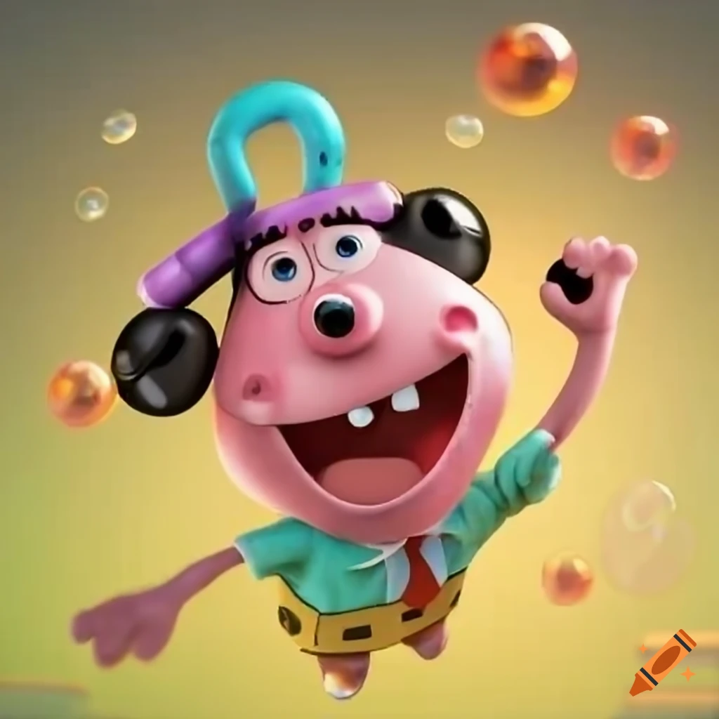 Collage of cartoon characters from different universes on Craiyon