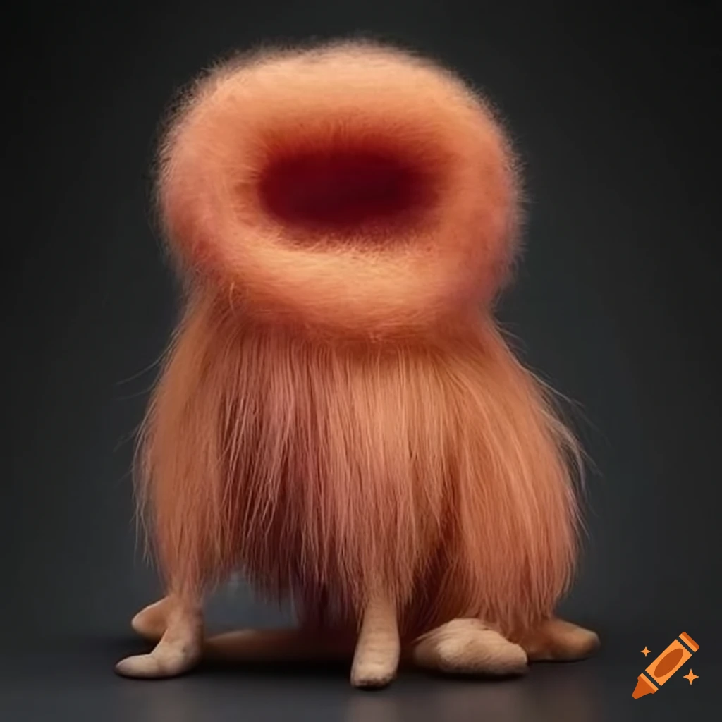 Surreal fiber art of strange animals on Craiyon