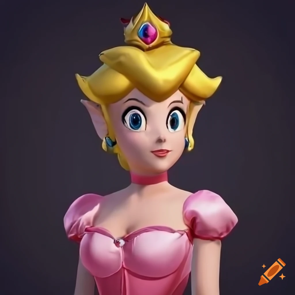 Cosplay of Link dressed as Princess Peach on Craiyon