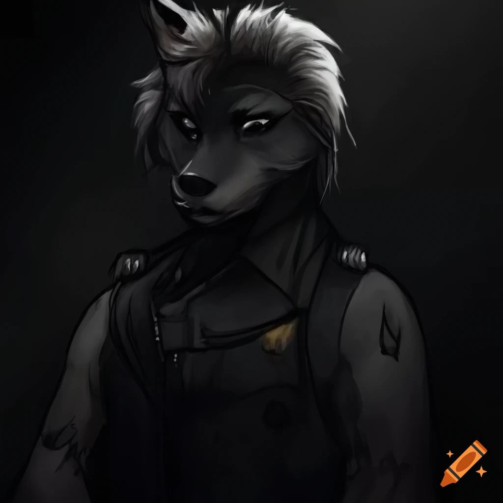 Noir style anthro furry artwork on Craiyon