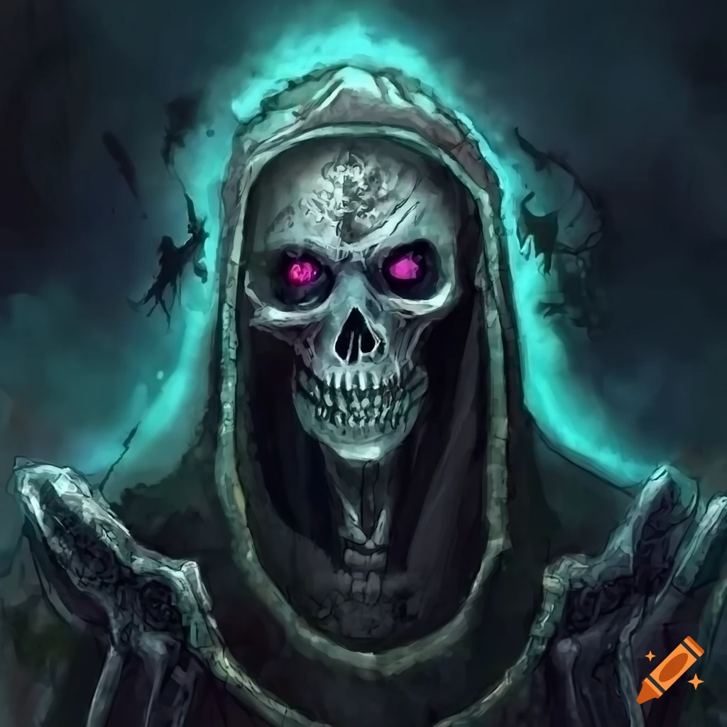 Image of a male arch-lich in a black dress