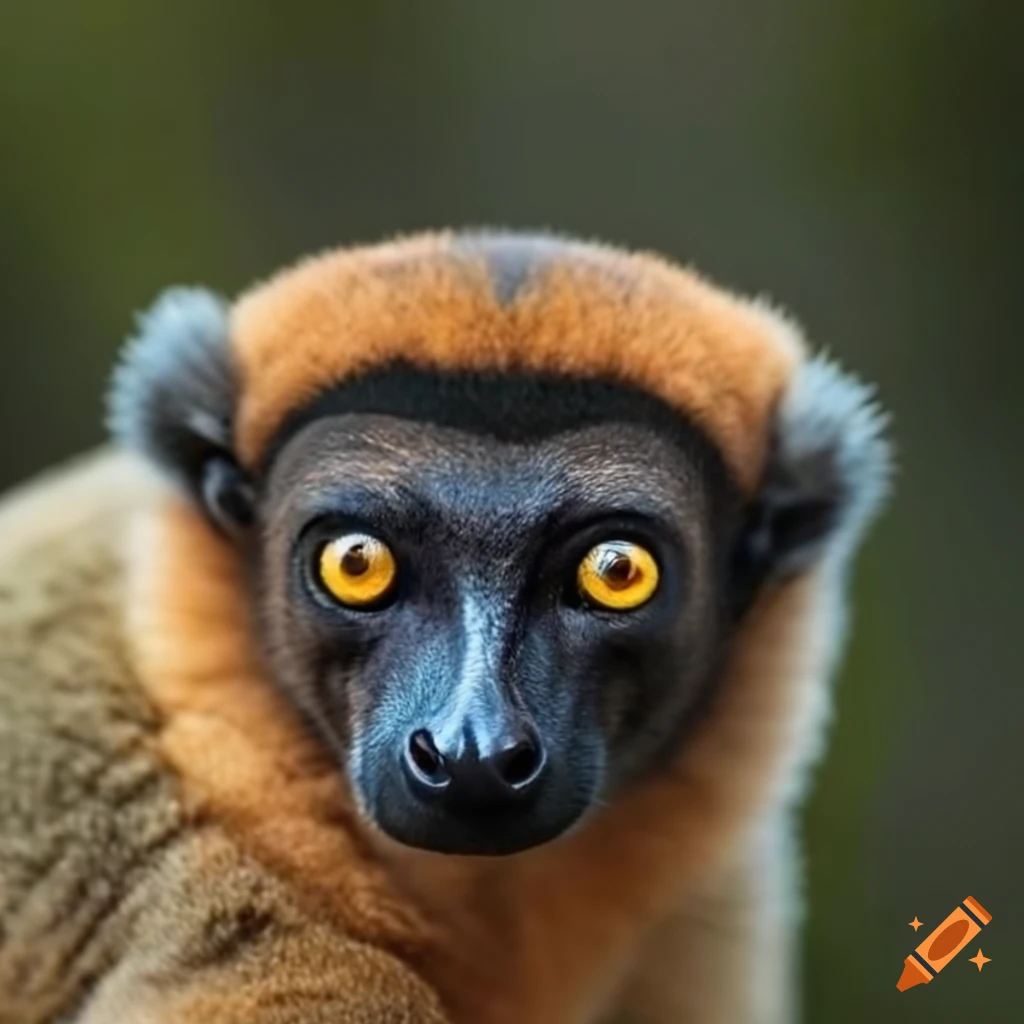 Lemur with bat-like wings in lush foliage on Craiyon