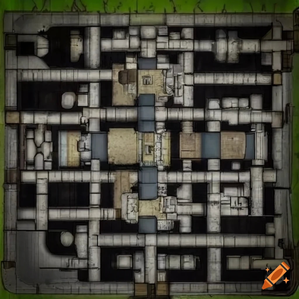 Top-down view of a modern sewer map in florida on Craiyon