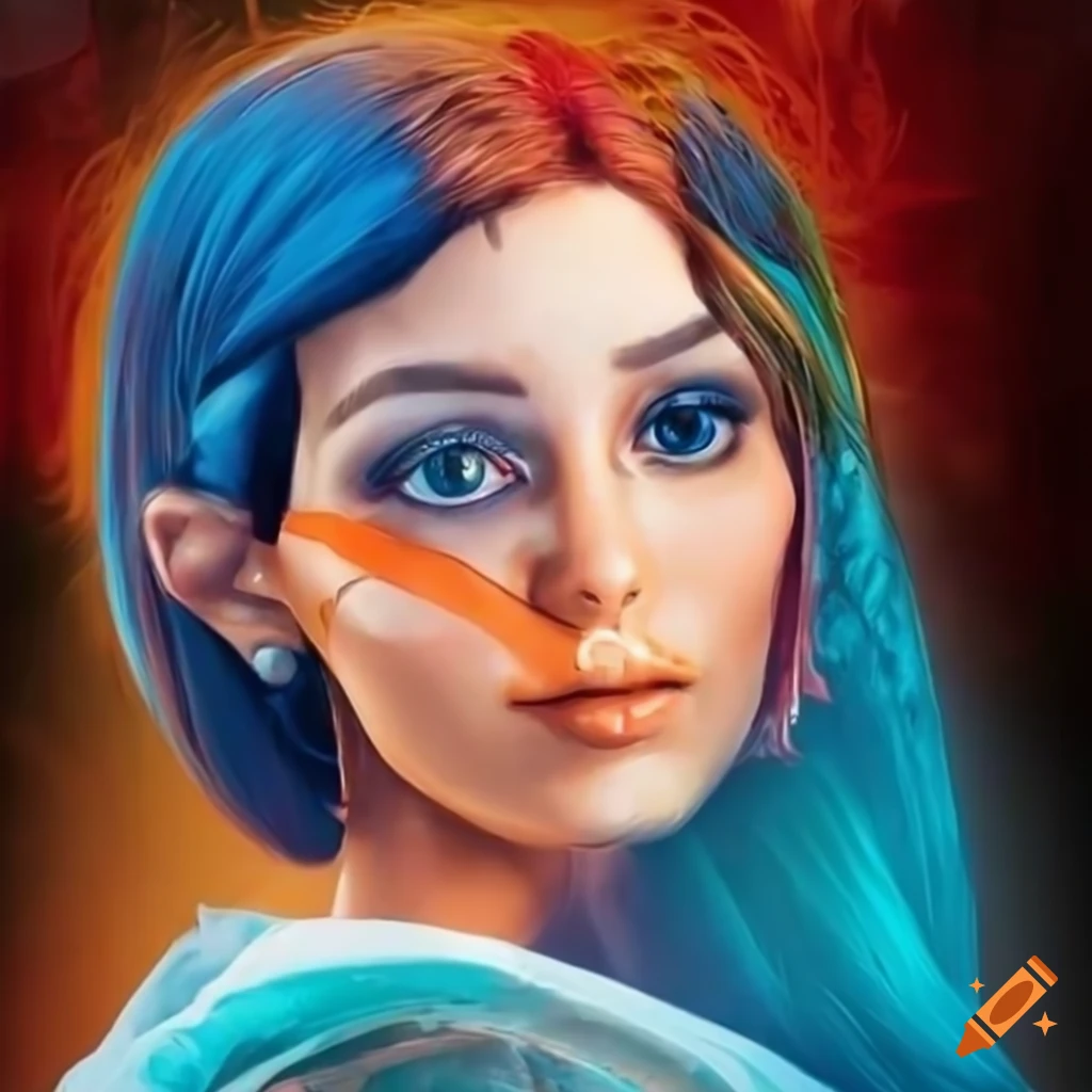 Symbol representing the kenaz rune on Craiyon