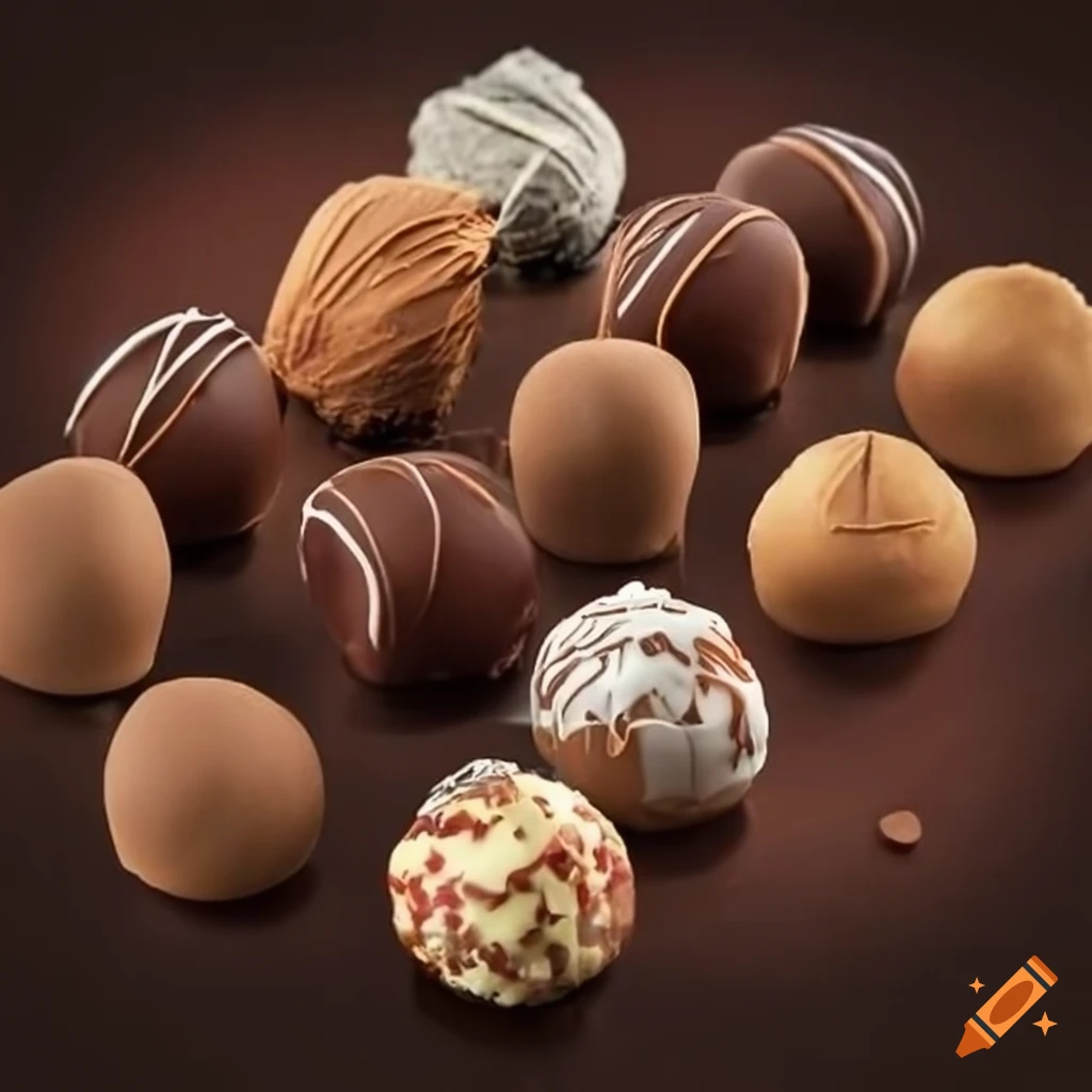 Assorted chocolate truffles