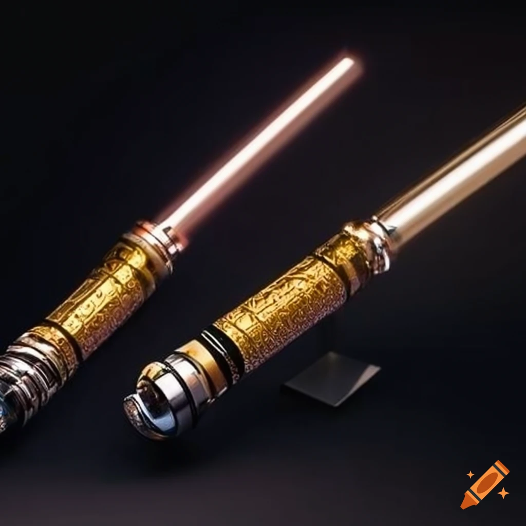 Luxurious lightsabers with gold and platinum etchings