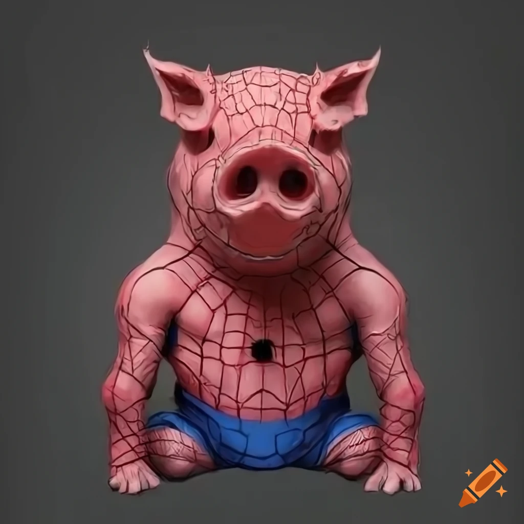 Spider pig character on Craiyon