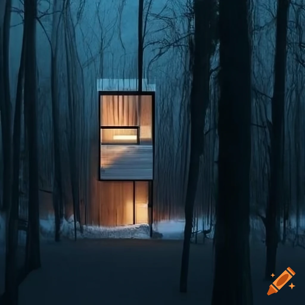 Sophisticated nordic tower cabin architecture on Craiyon