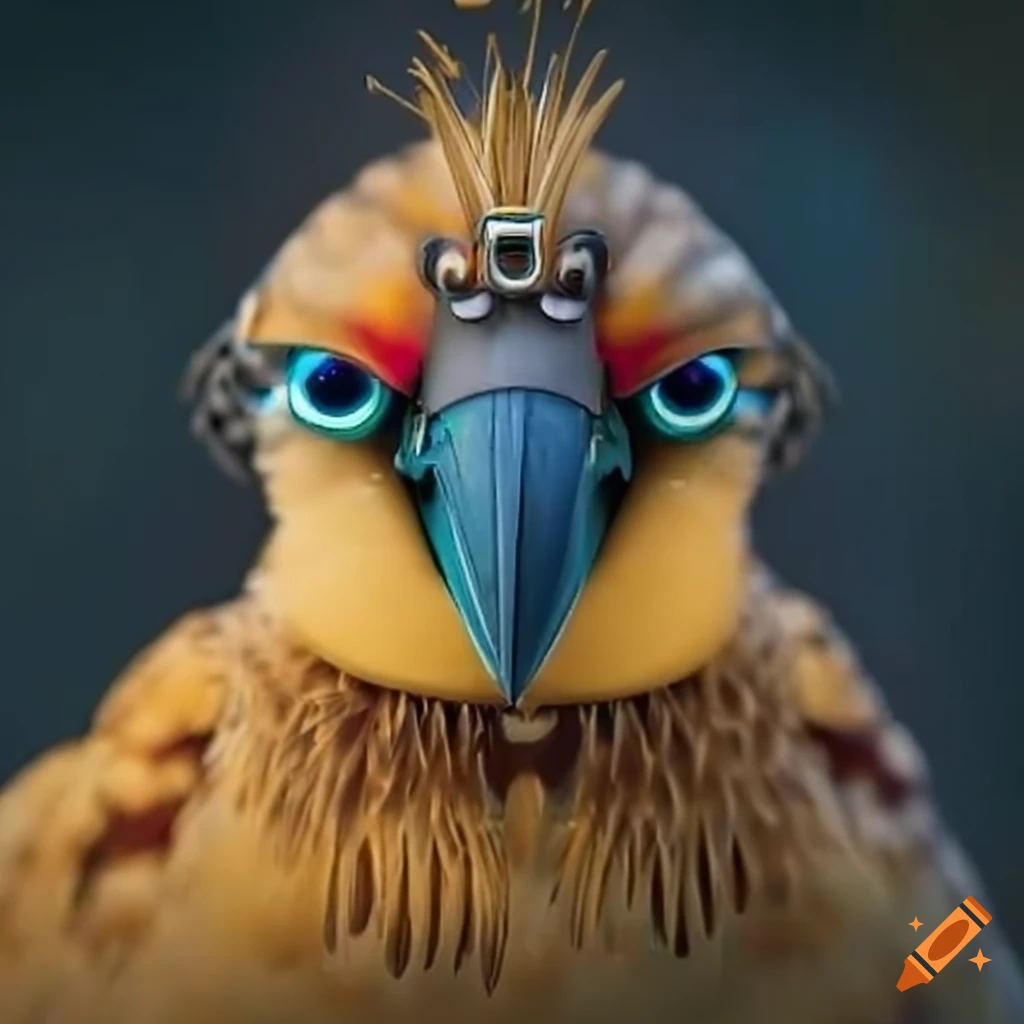 Concept art of a large robot bird on Craiyon