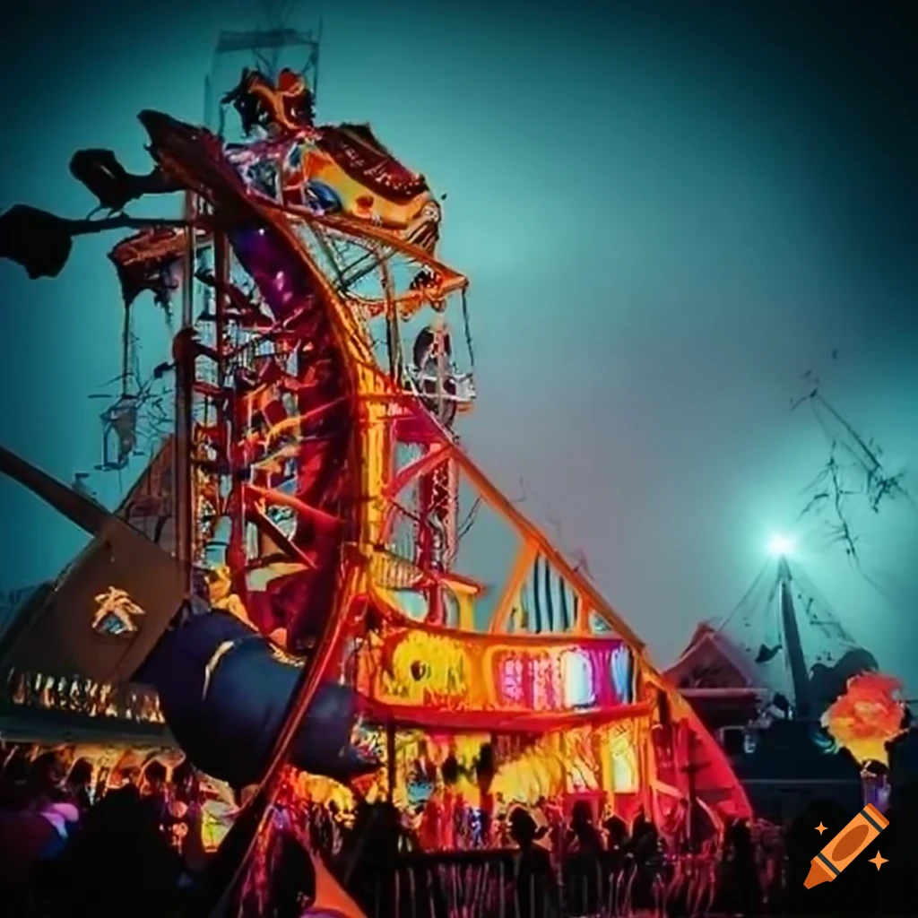 Image of a thrilling carnival ride