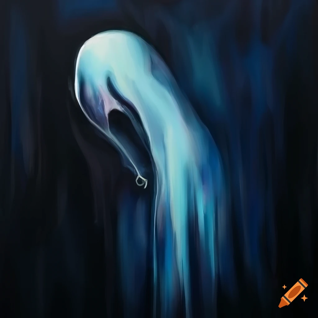 Abstract painting of a ghost