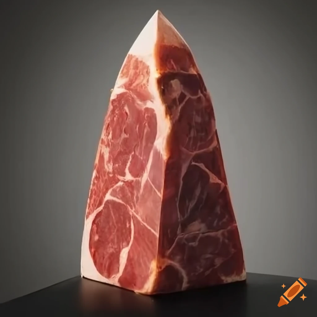 Sculpture of a whole slab of ham