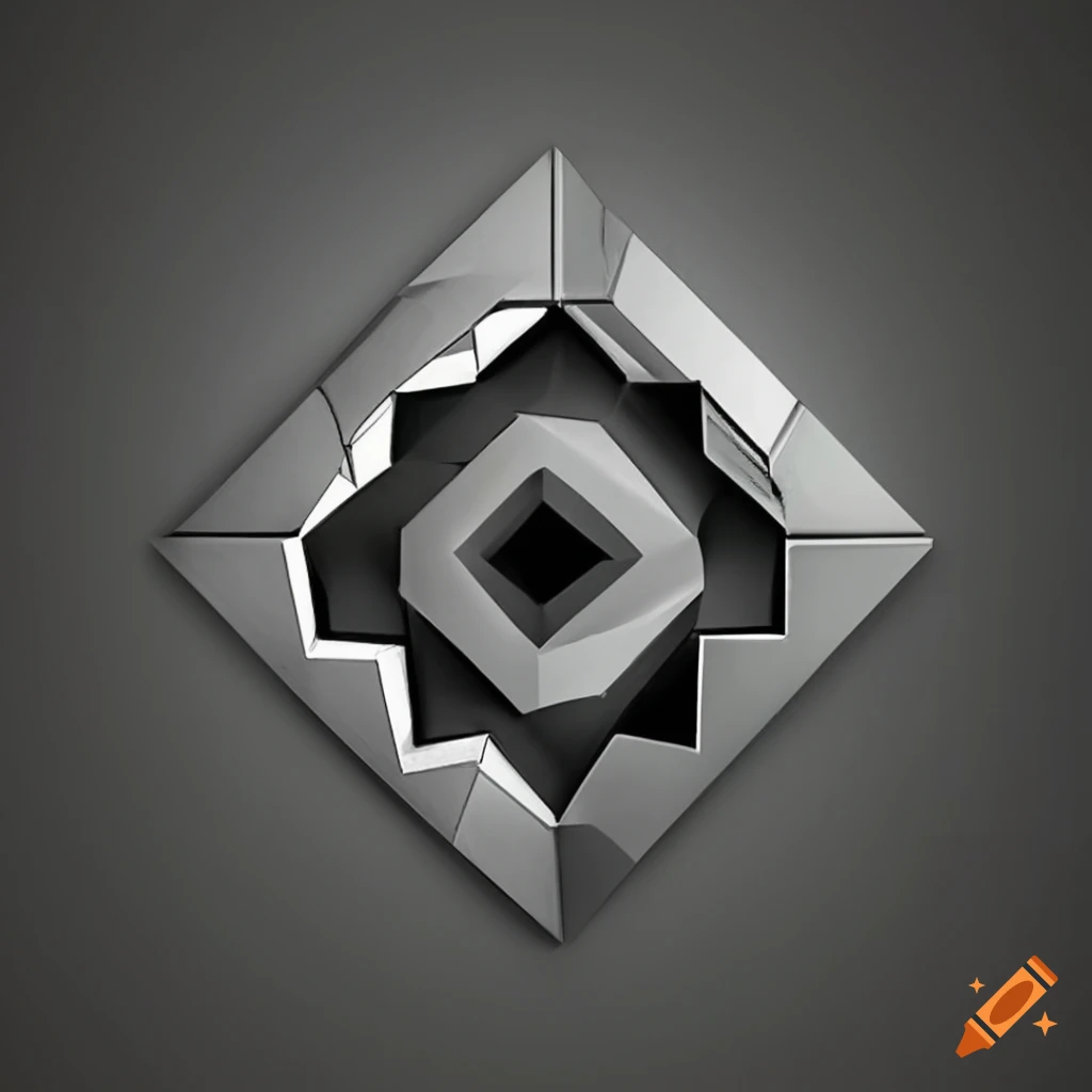 Surreal black and white architecture with penrose triangles optical ...