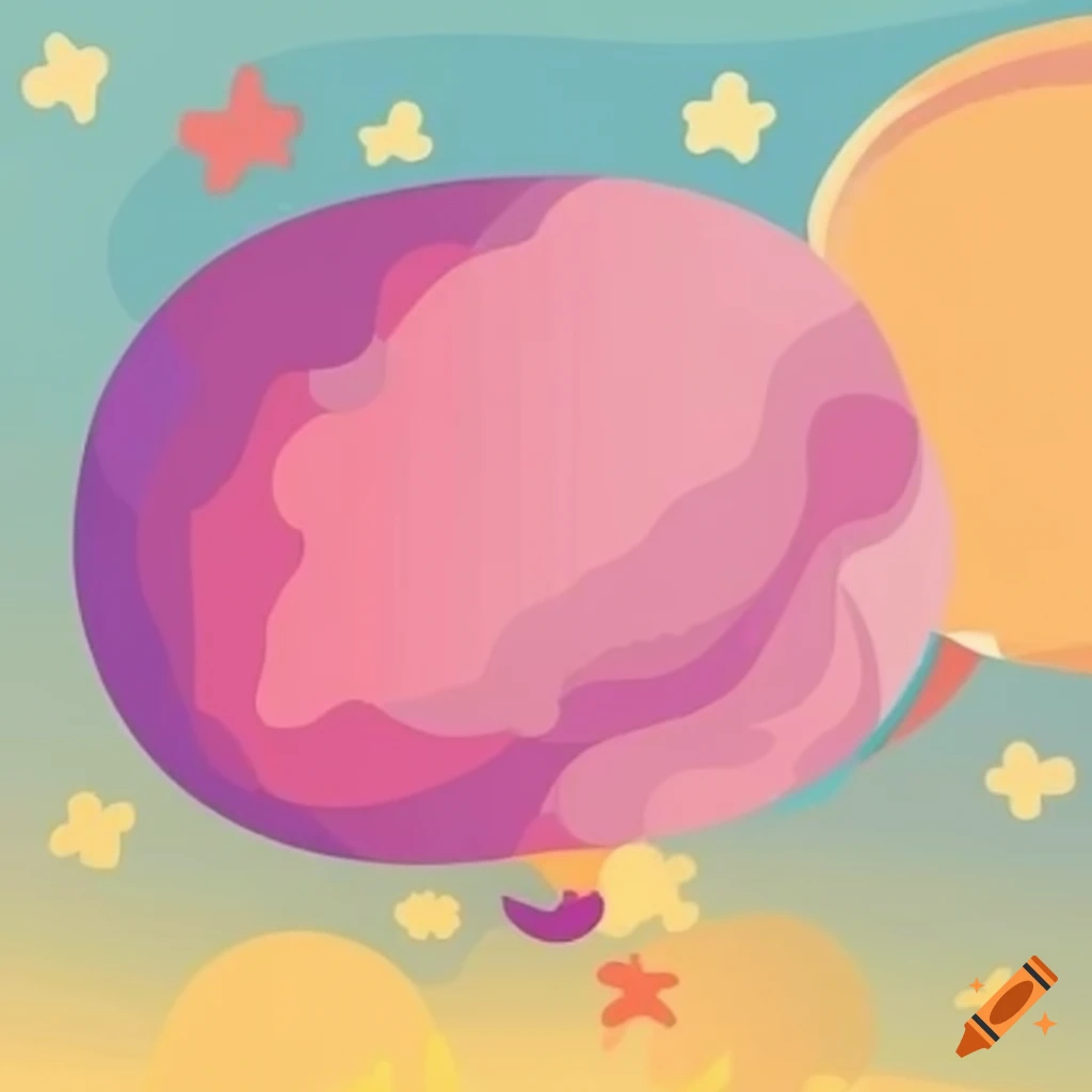 Cartoon bubble background with happy colors