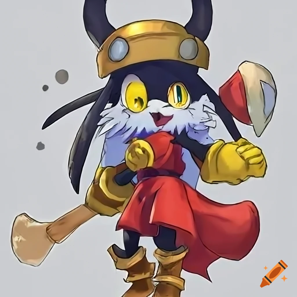 Realistic depiction of klonoa in viking captain attire on Craiyon
