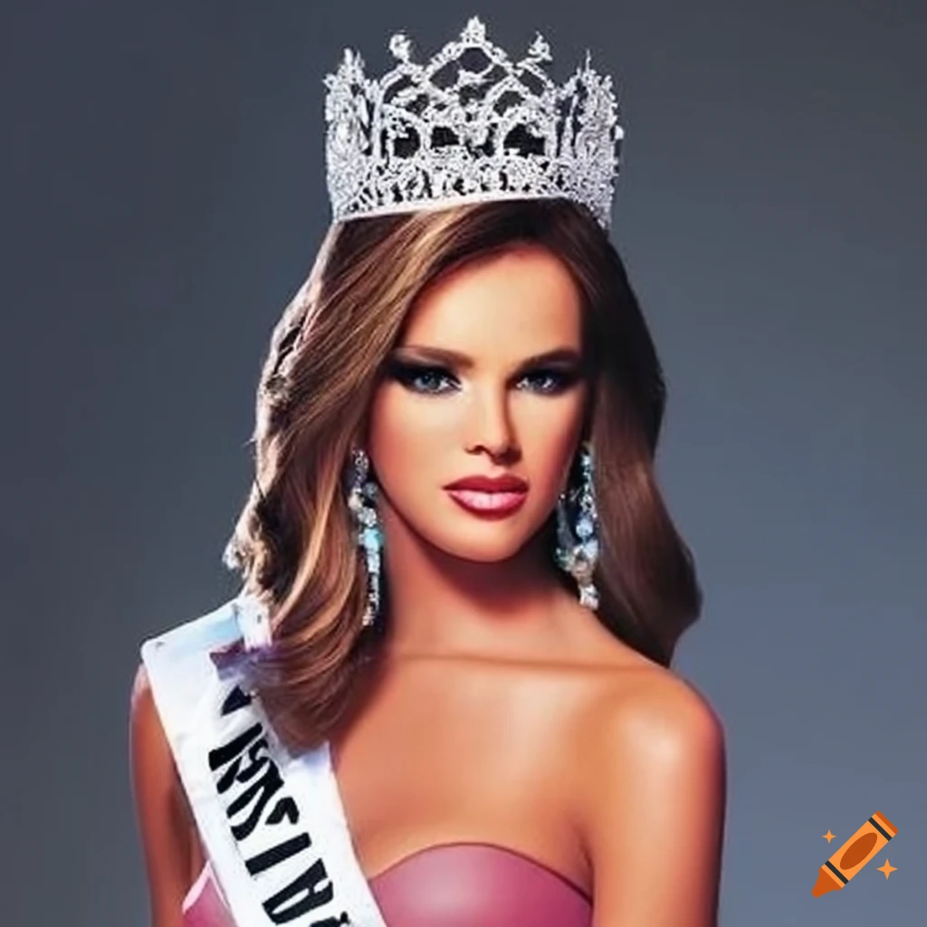 Annapaigelambert winning miss universe on Craiyon