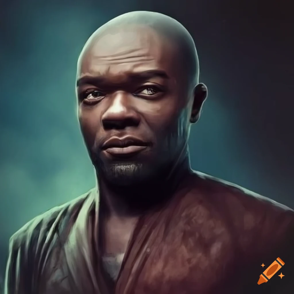 Portrait of David Oyelowo as Tiamak from Memory Sorrow And Thorn on Craiyon