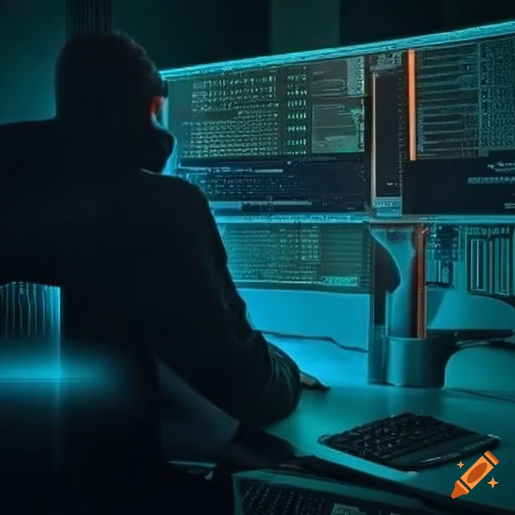 Computer error screen on Craiyon