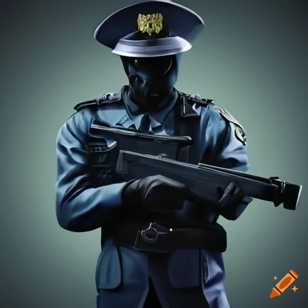 Police officer in uniform on Craiyon