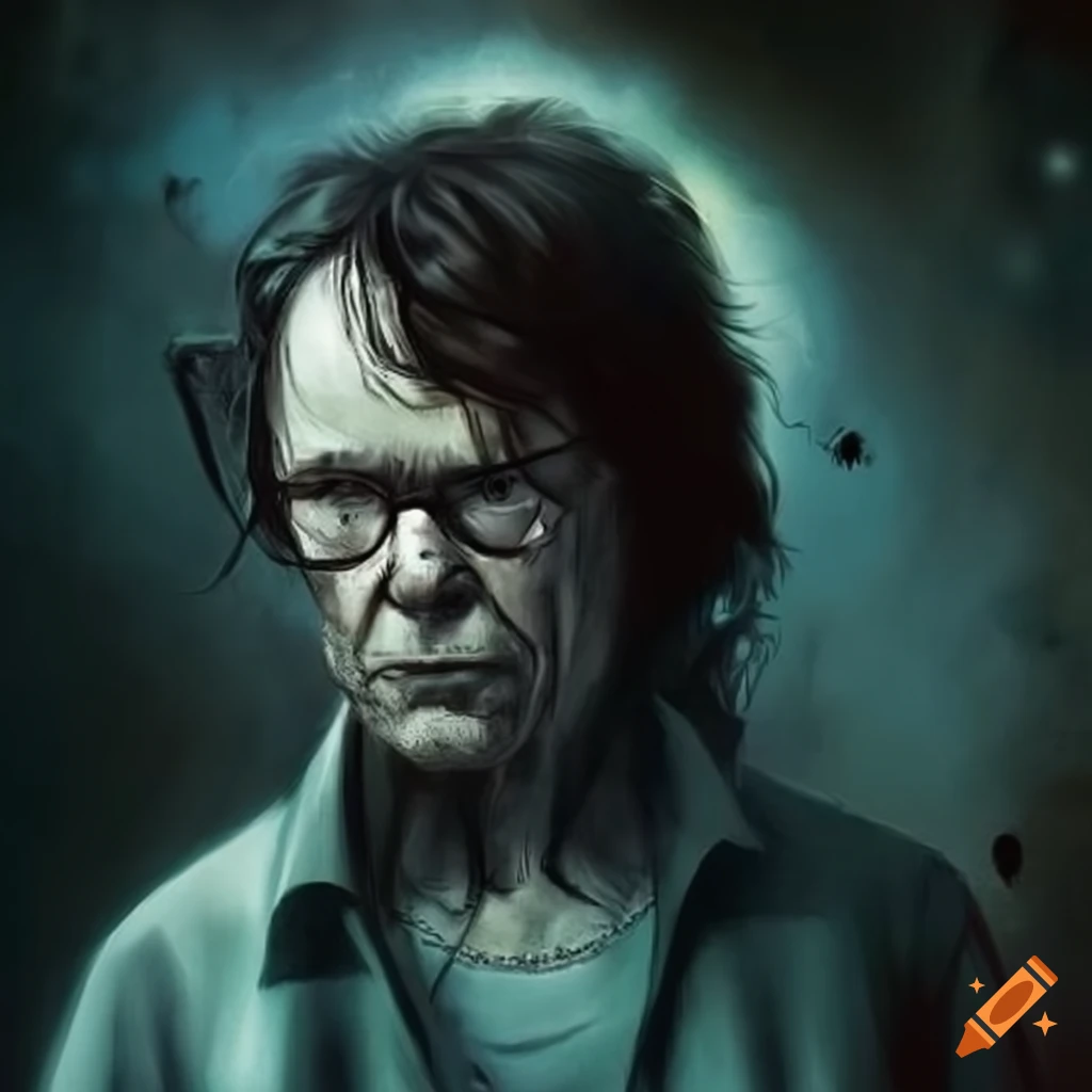 Haunting book cover of richard laymon on Craiyon