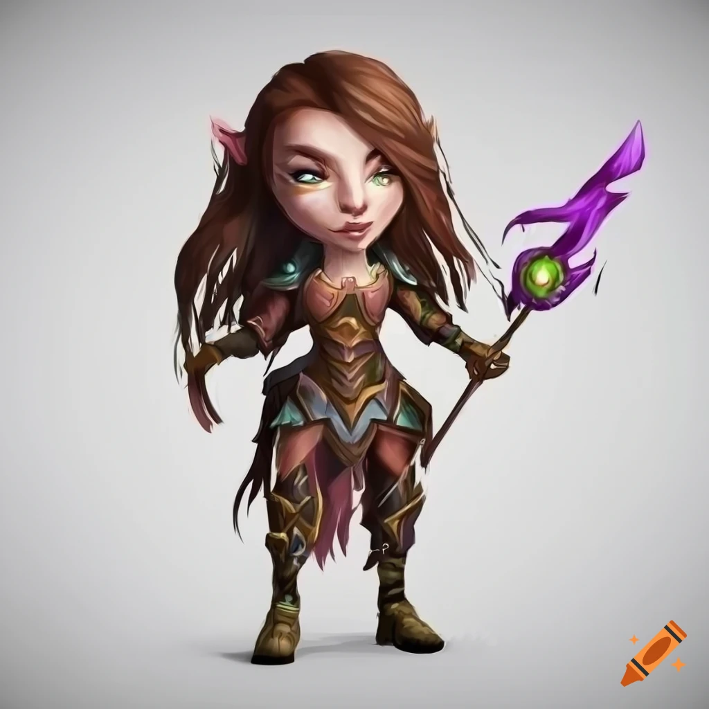 Illustration of a young wizard mini-elf on Craiyon