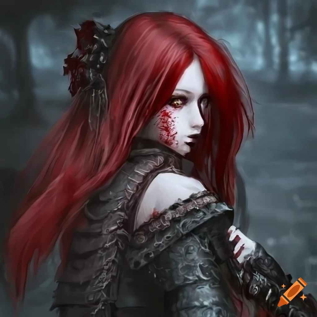 The majestic and fierce blood warrior princess on Craiyon