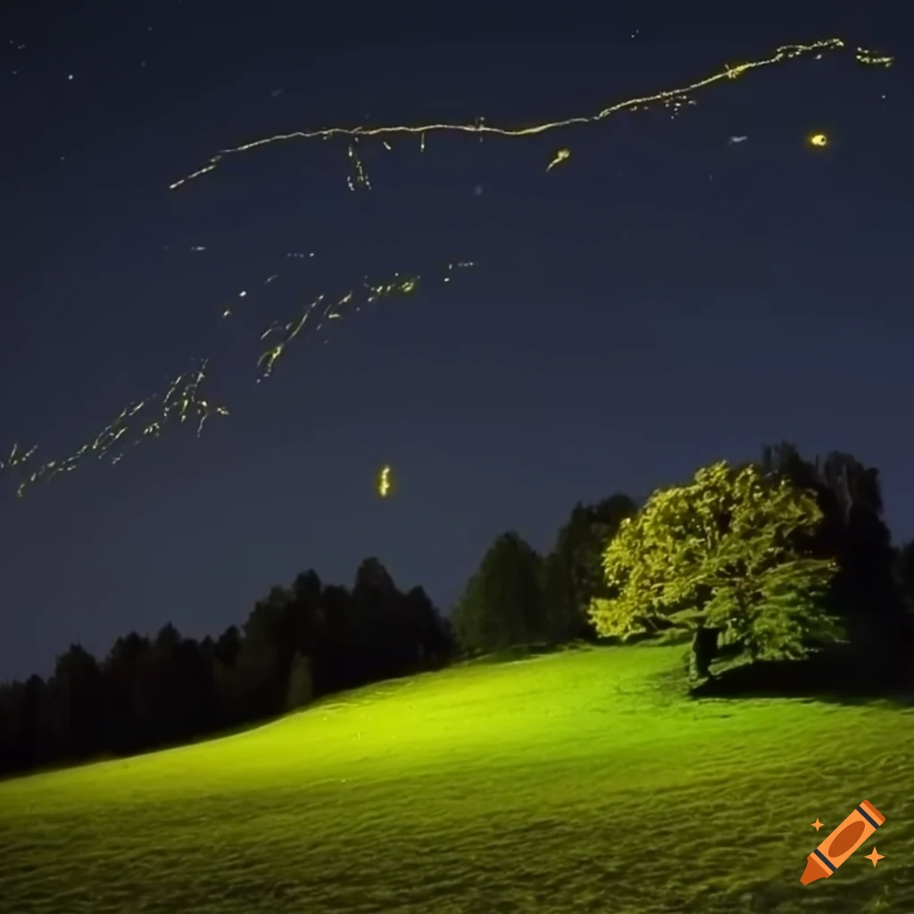 Summer evening in iowa with fireflies on Craiyon