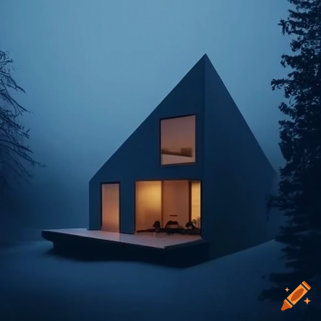 Minimalist cabin architecture in norway