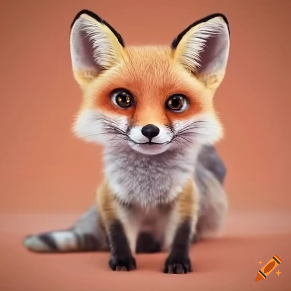 Orange furry animal eating nuts in a forest at sunset on Craiyon