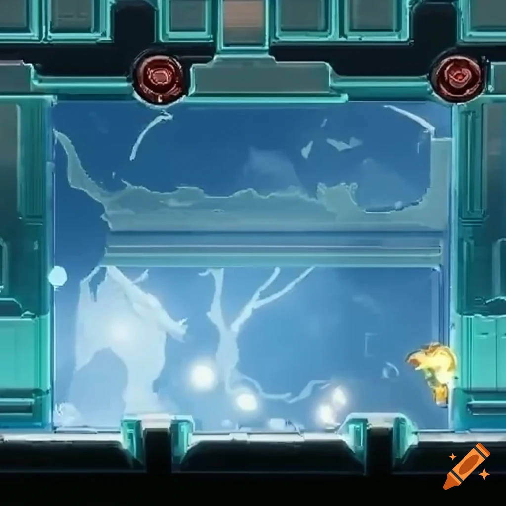 Tiles for metroid dread game on Craiyon