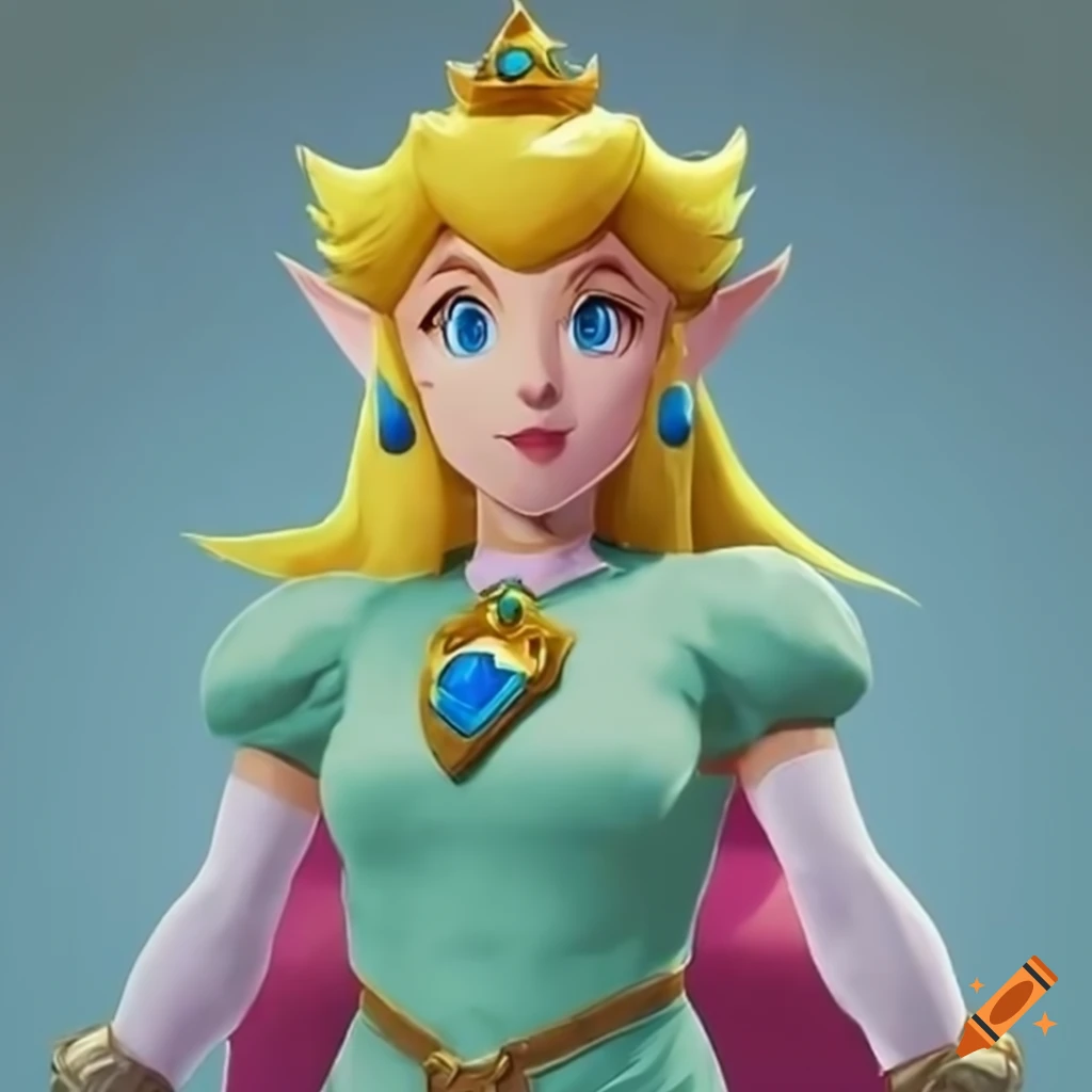 Cosplay Of Link From Legend Of Zelda As Princess Peach
