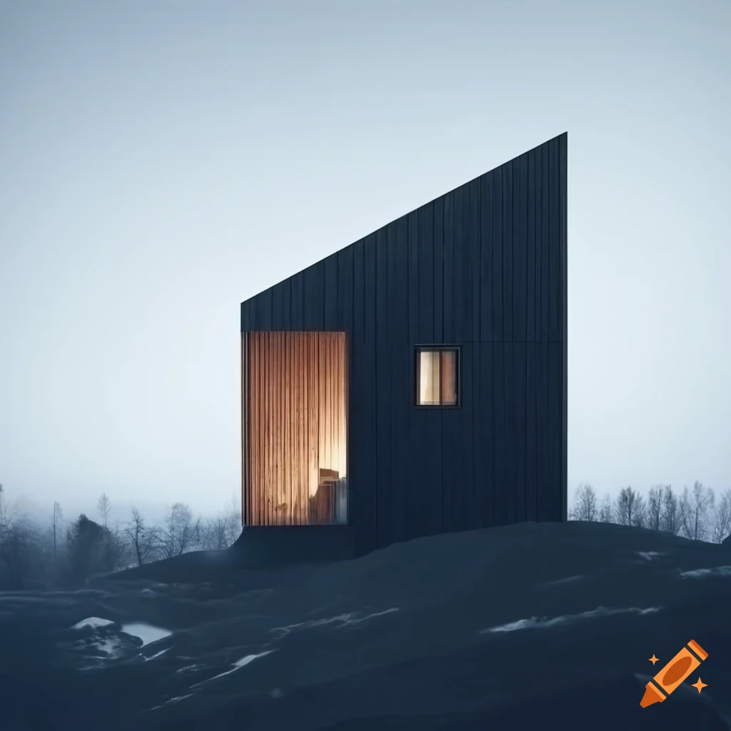 Sophisticated nordic tower cabin architecture on Craiyon