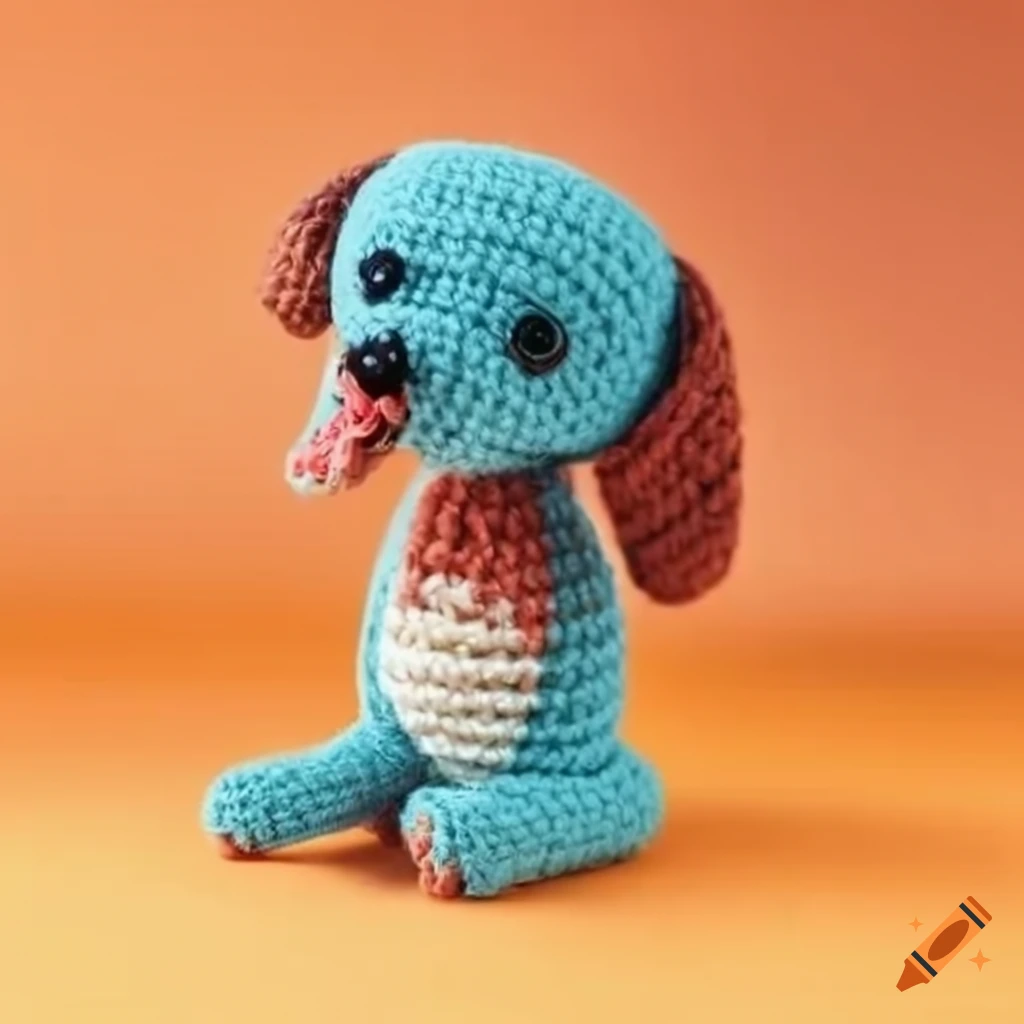 Cute amigurumi dog on Craiyon