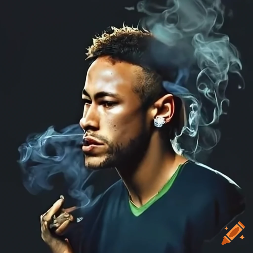 Geometrical depiction of neymar's face on Craiyon