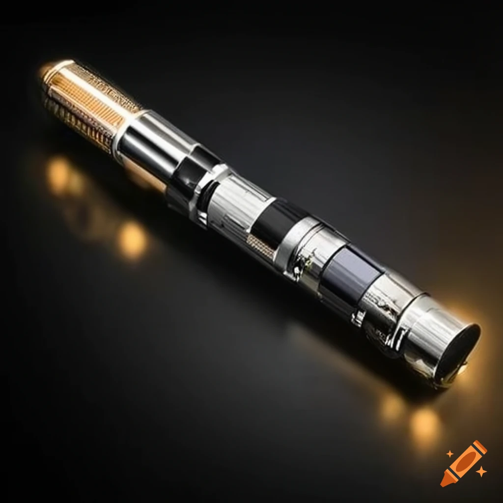 Luxurious gold and platinum lightsabers on Craiyon