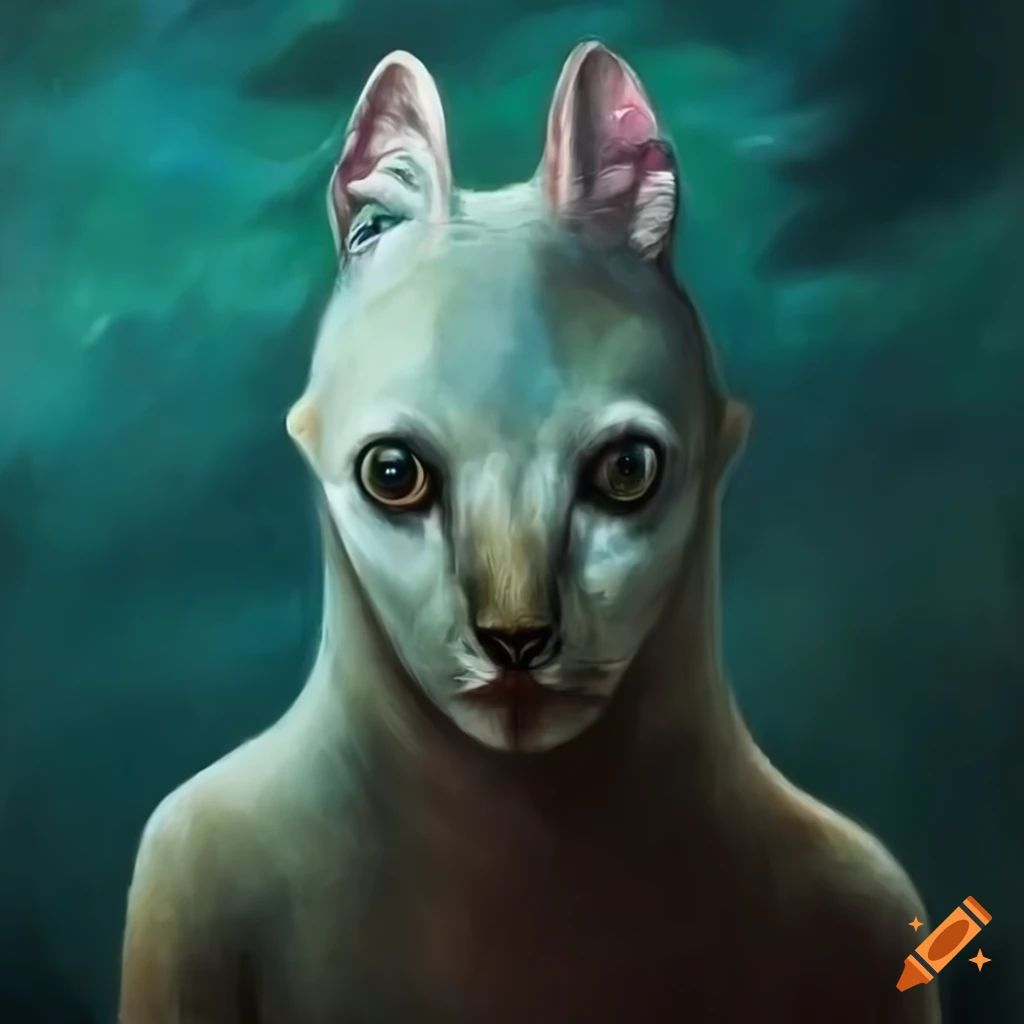 Painting of surreal animals on Craiyon