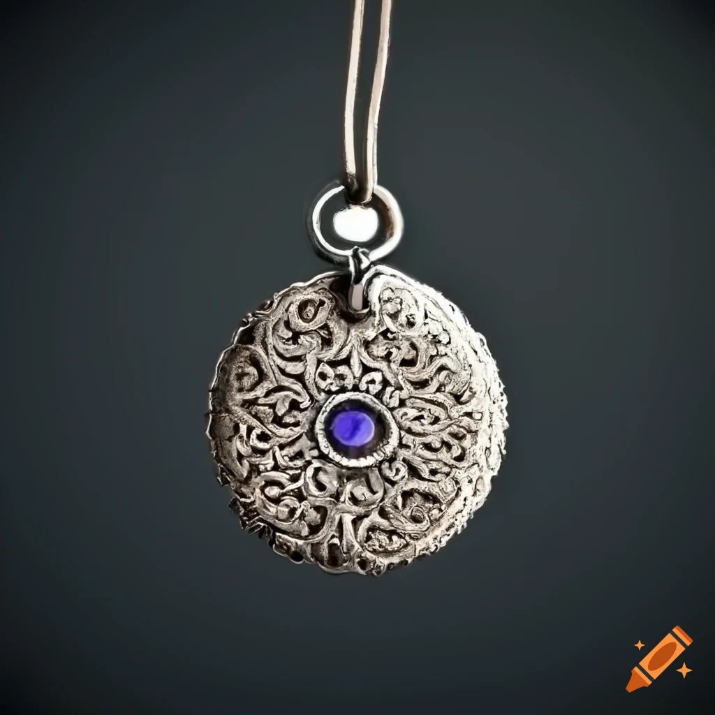 Ancient keyring with an intricate ornament design on Craiyon
