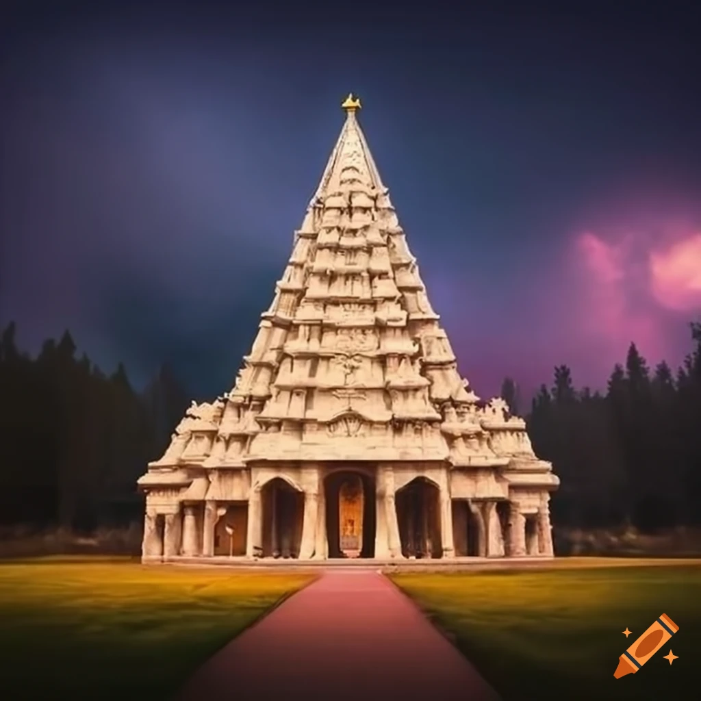 A stunning white temple shining in ethereal illumination on Craiyon