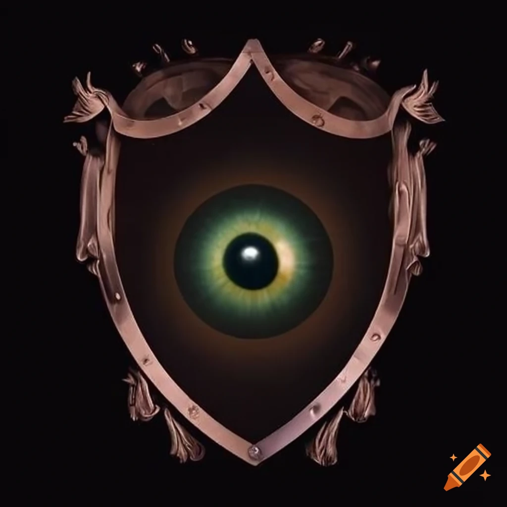 Symbol of a shield with an eye