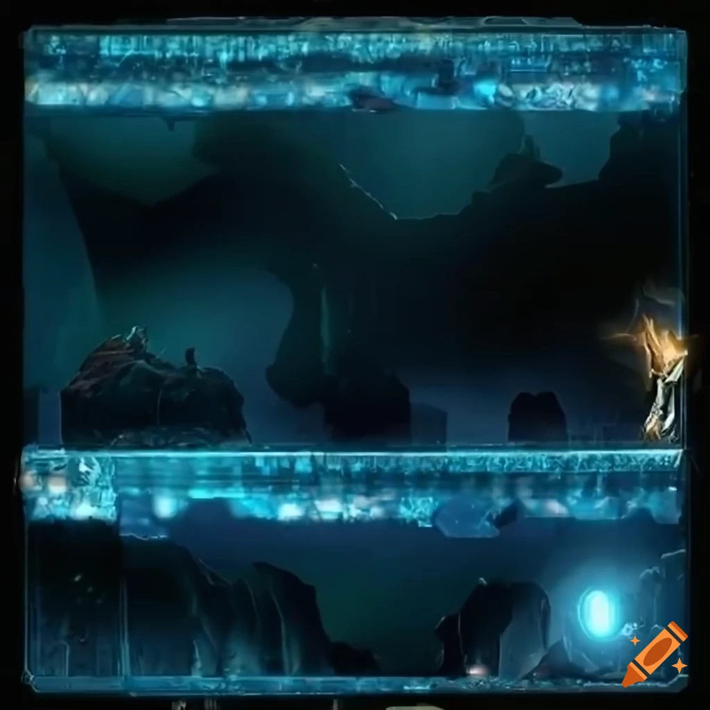 High-resolution ice tiles background for metroid dread game